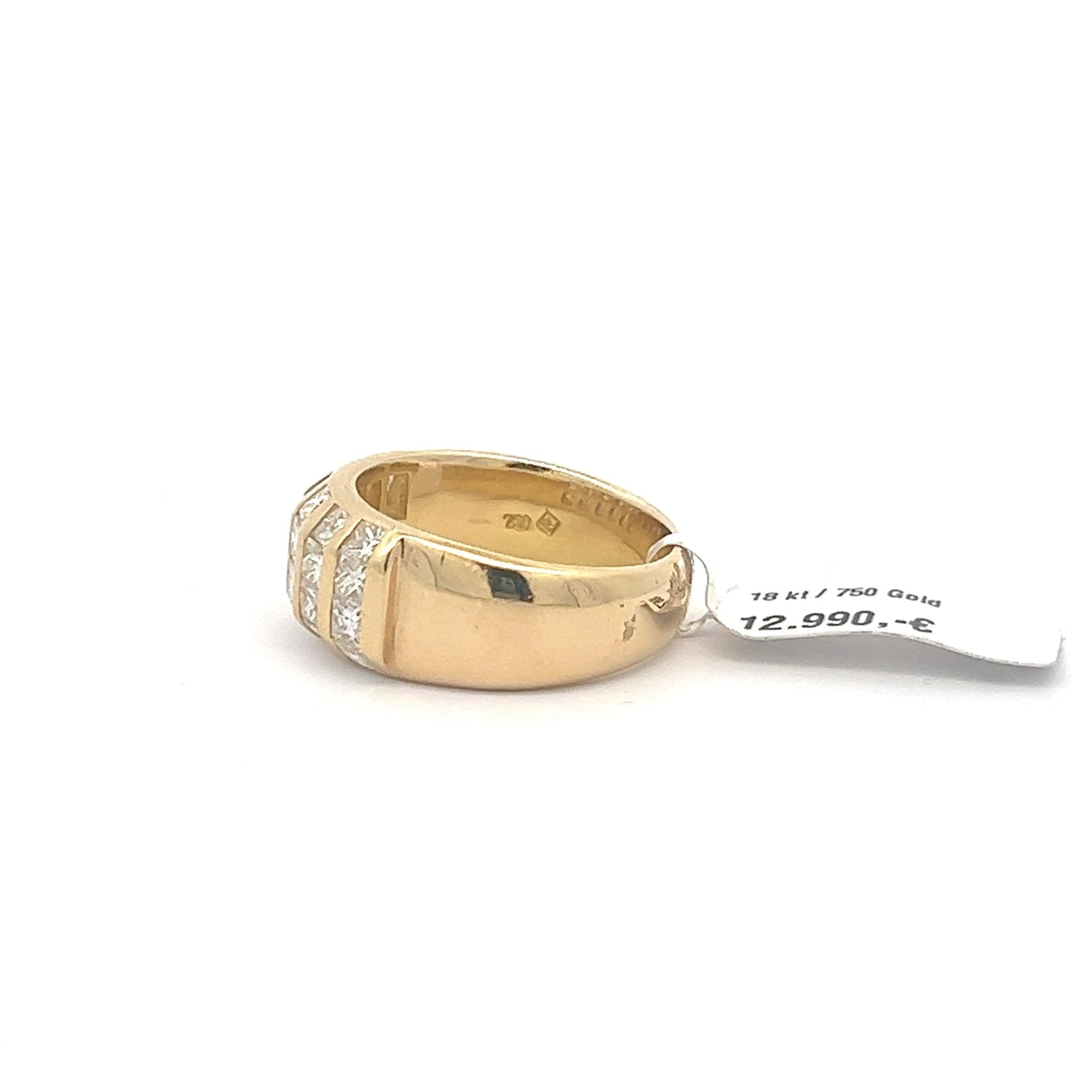 Herren Prasidenten Diamantring 18 kt 750 Gold 3.21 ct